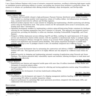 Resume critique v2 | Resume Review - Blind