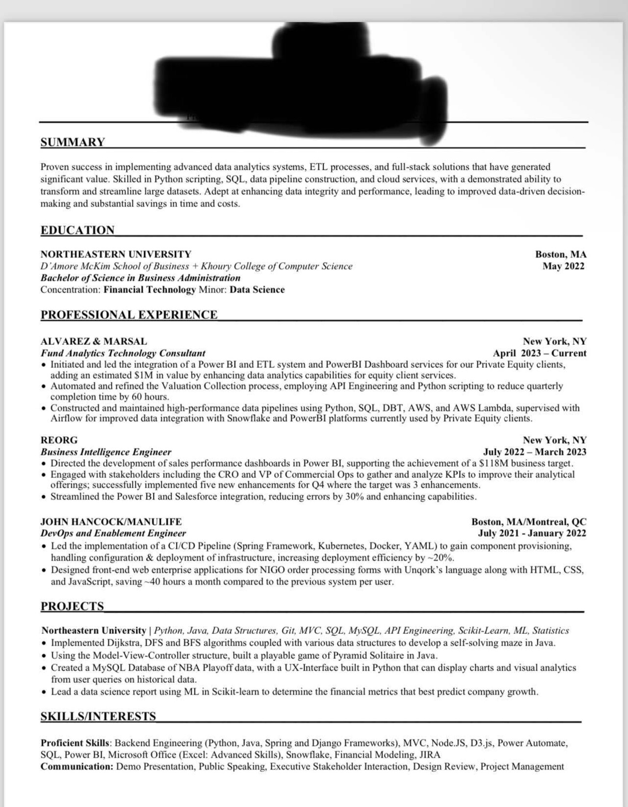 Please Review my Resume | Resume Review - Blind
