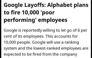 google plans to lay off 10000 - Blind