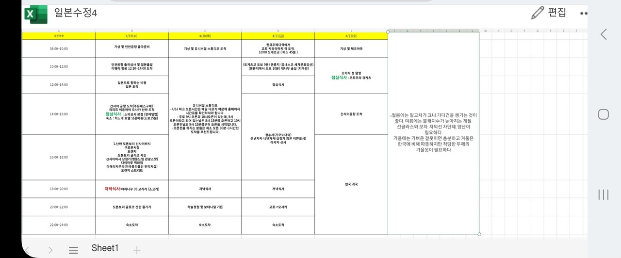 블라인드 여행·먹방 오사카 3박4일 코스
