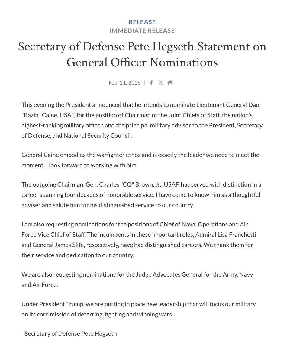 DUI Hire Pete Hegseth Fired Military’s Top Lawyers. | White House ...